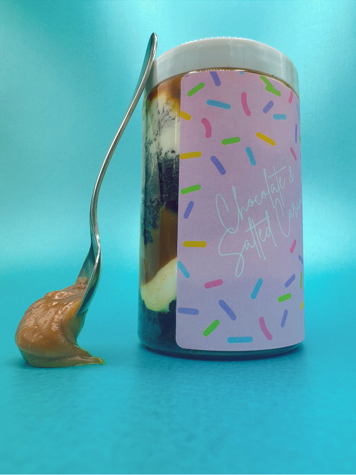 Chocolate & Salted Caramel Cake Jar – Chaos and Cakes